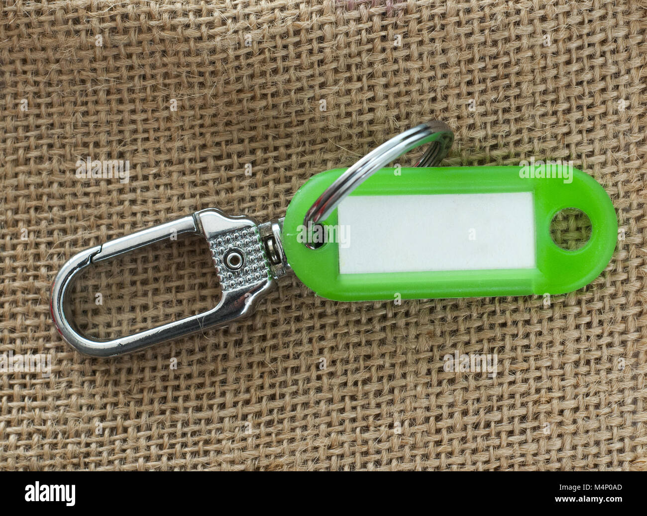 Key holder green label holder with text Stock Photo - Alamy