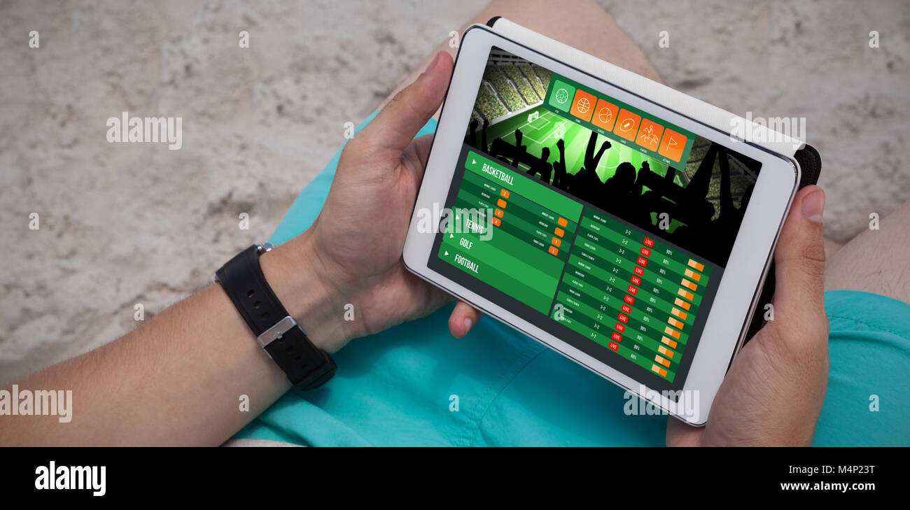 Composite image of gambling app screen Stock Photo - Alamy