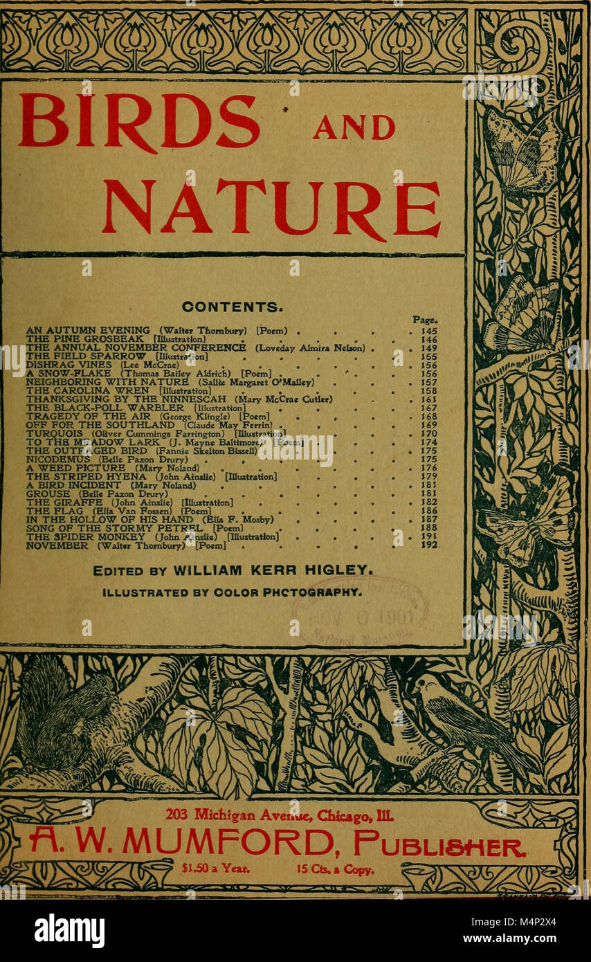 Birds and Nature (1901) is a publication dedicated to the study of ...