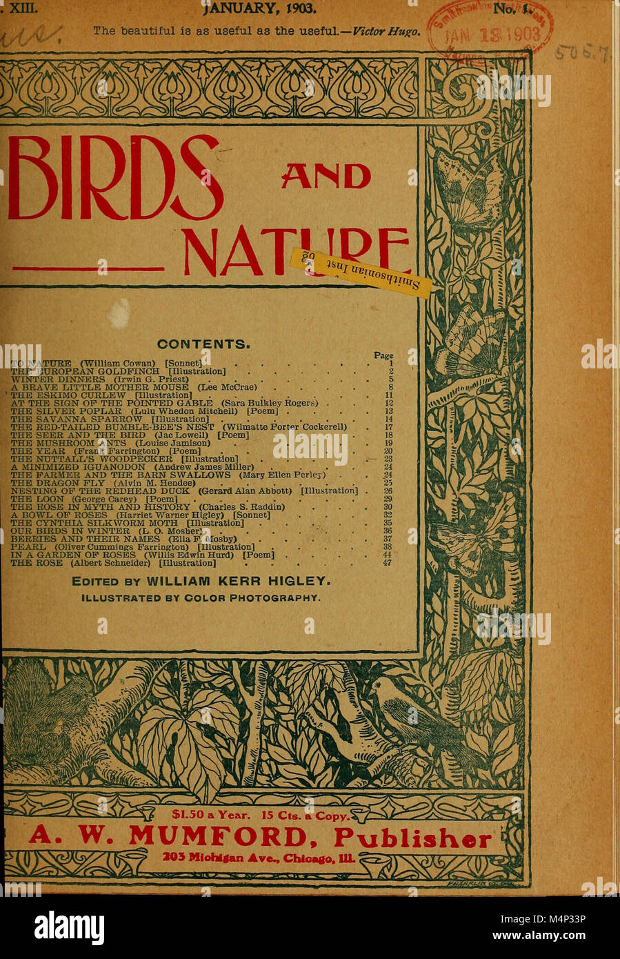 Birds and Nature (1903) explores various bird species, their habitats ...