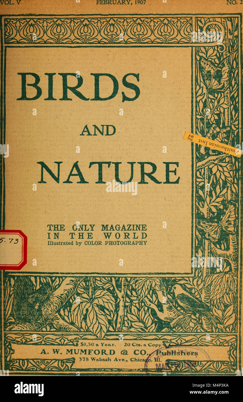 The 1907 publication Birds and Nature is a journal focusing on ...