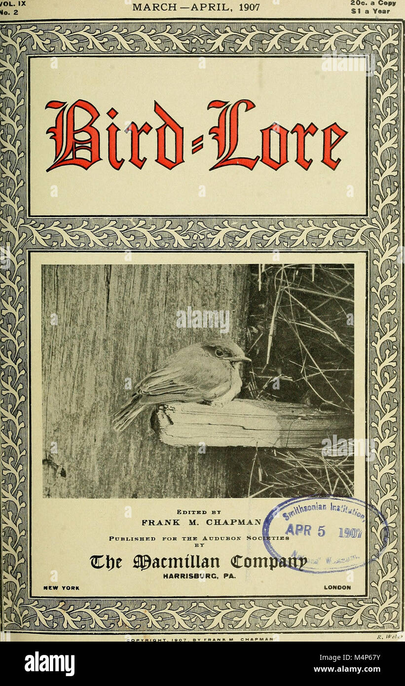 Bird lore (1907) (14752455911 Stock Photo - Alamy