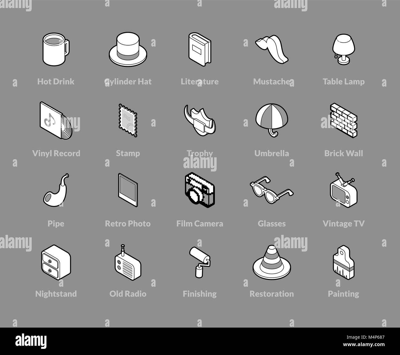 Outline icon vintage radio Stock Vector Images - Alamy