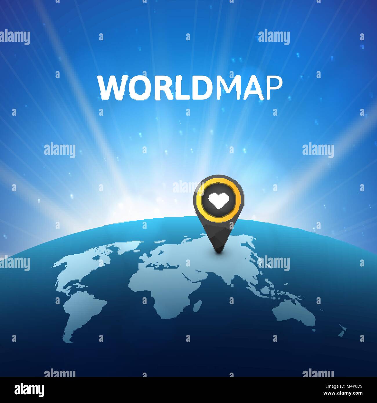 World map vector sun marker space star hi-res stock photography and ...