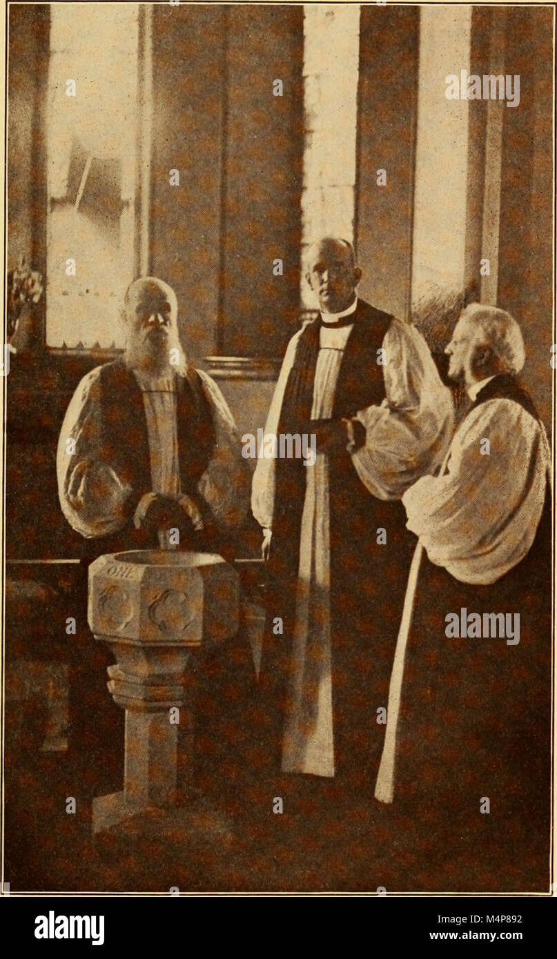 A historical photo depicting Bishops Tuttle, Johnson, and Hare visiting ...