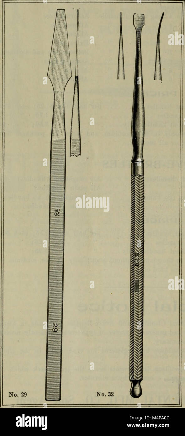 Bone spatulas;The Dental cosmos (1907 Stock Photo - Alamy
