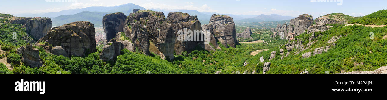 Panorama of Meteora, Greece Stock Photo - Alamy