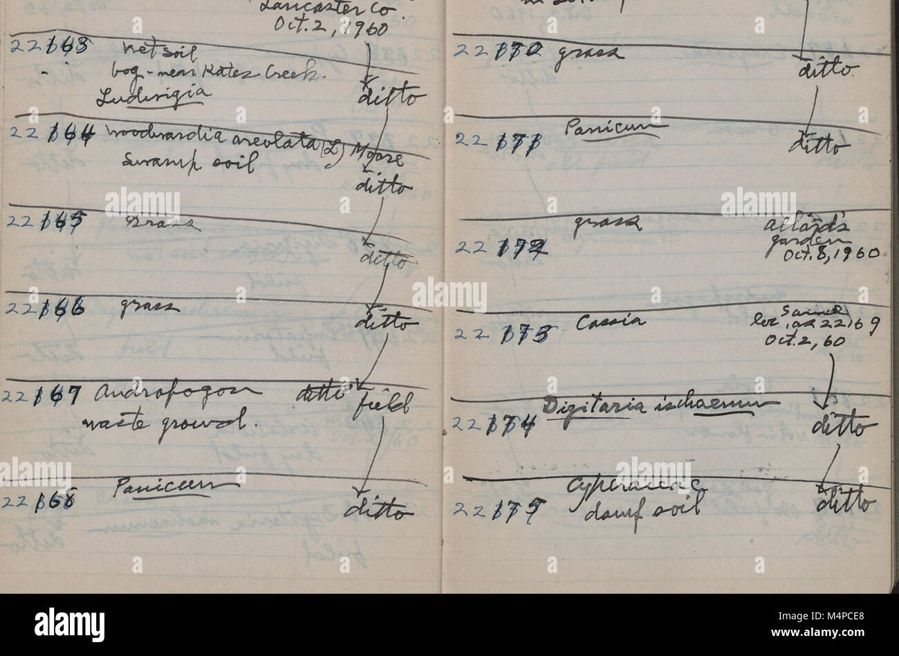 This book contains field collection data from H.A. Allard, spanning ...