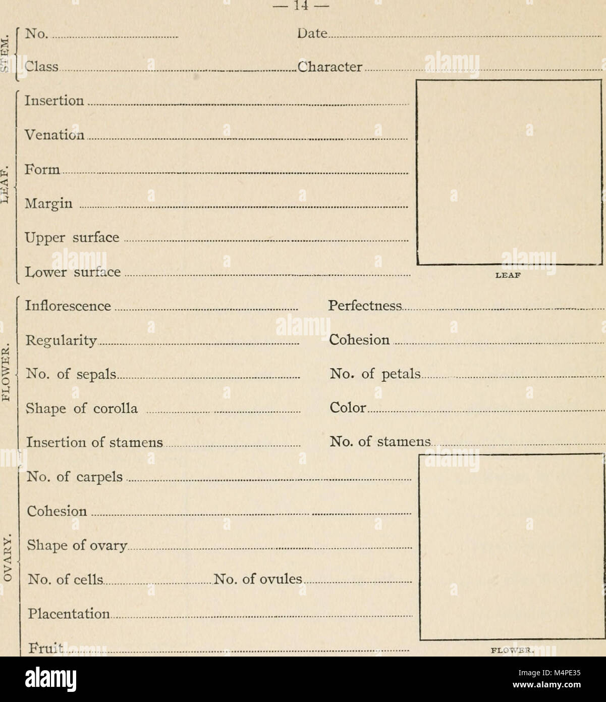 This botanical record book provides instructions for laboratory work in ...