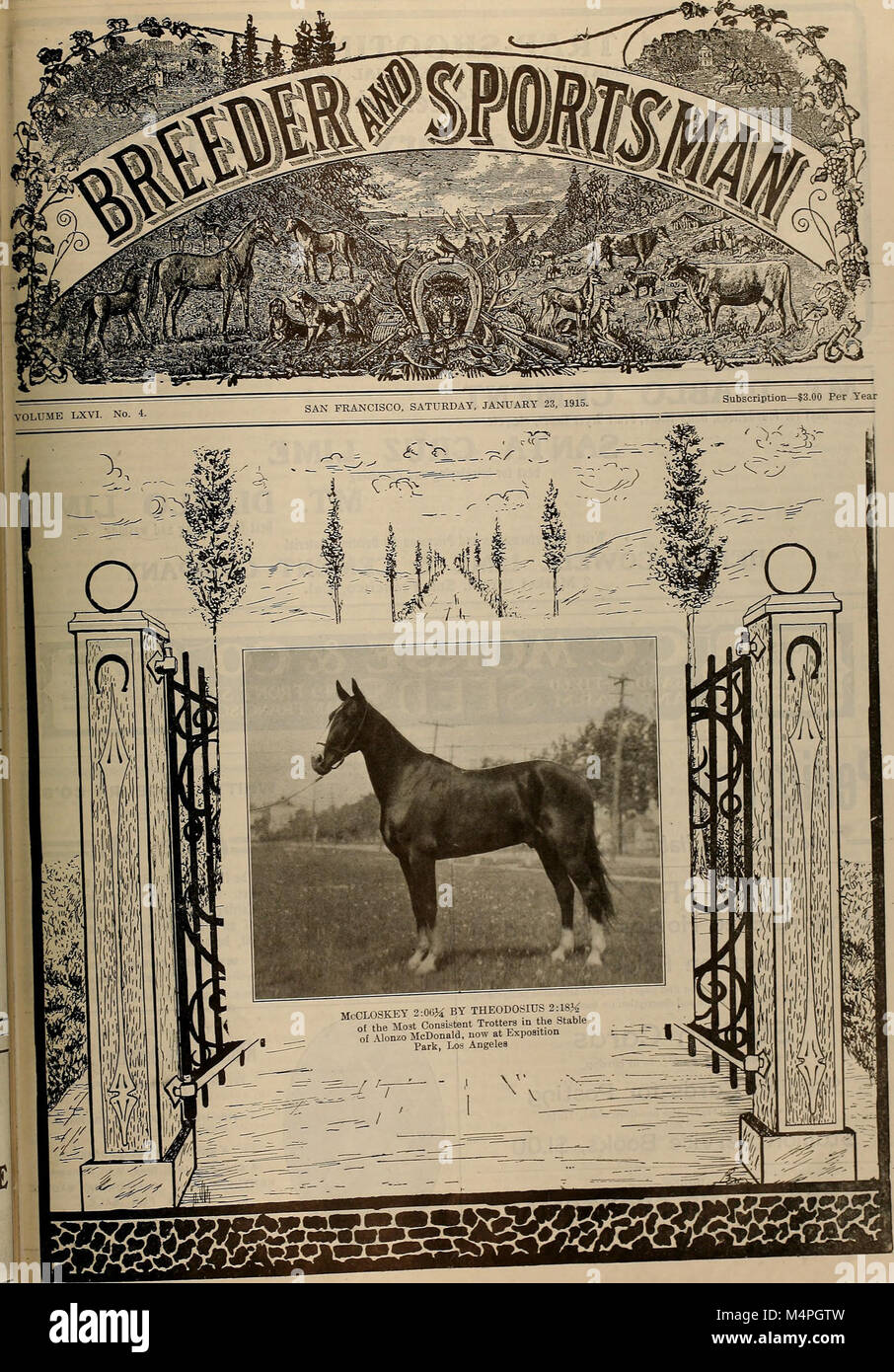 The 1915 'Breeder and Sportsman' magazine covers topics related to ...