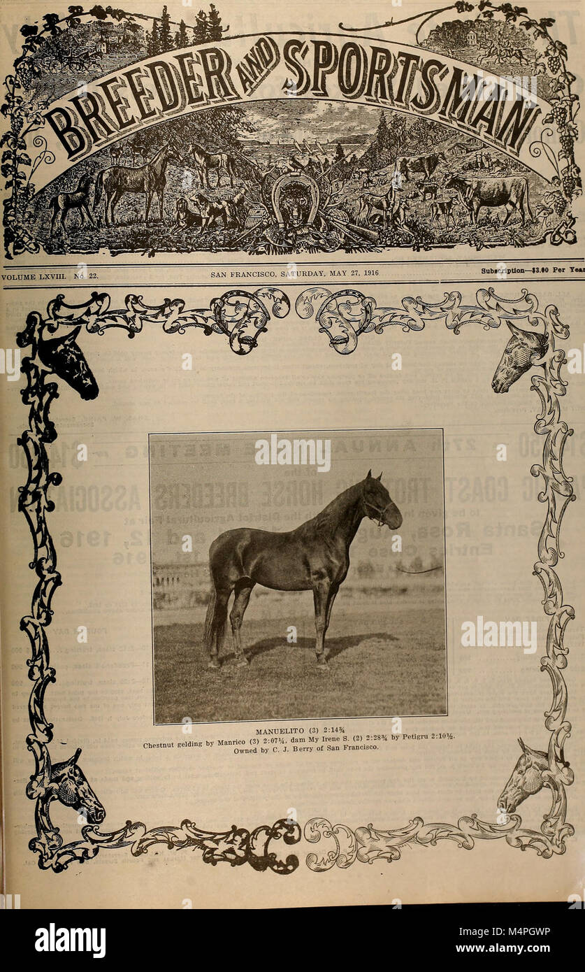 This 1915 publication covers topics related to breeding and sports ...
