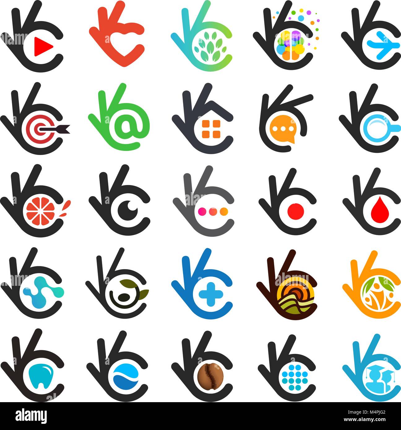 Miscellaneous vector well done symbols set. Perfect quality business ...