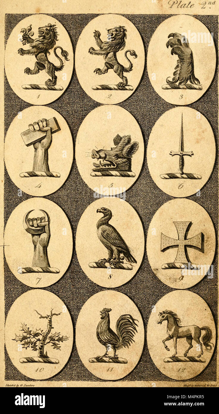Published in 1817, this book showcases the crests and mottos of British ...