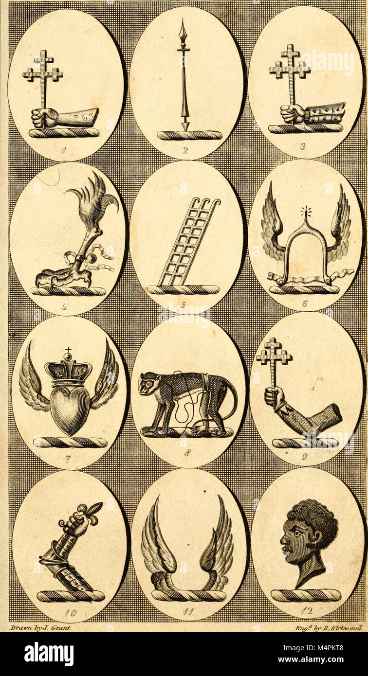 This 1817 publication contains a detailed collection of the crests and ...