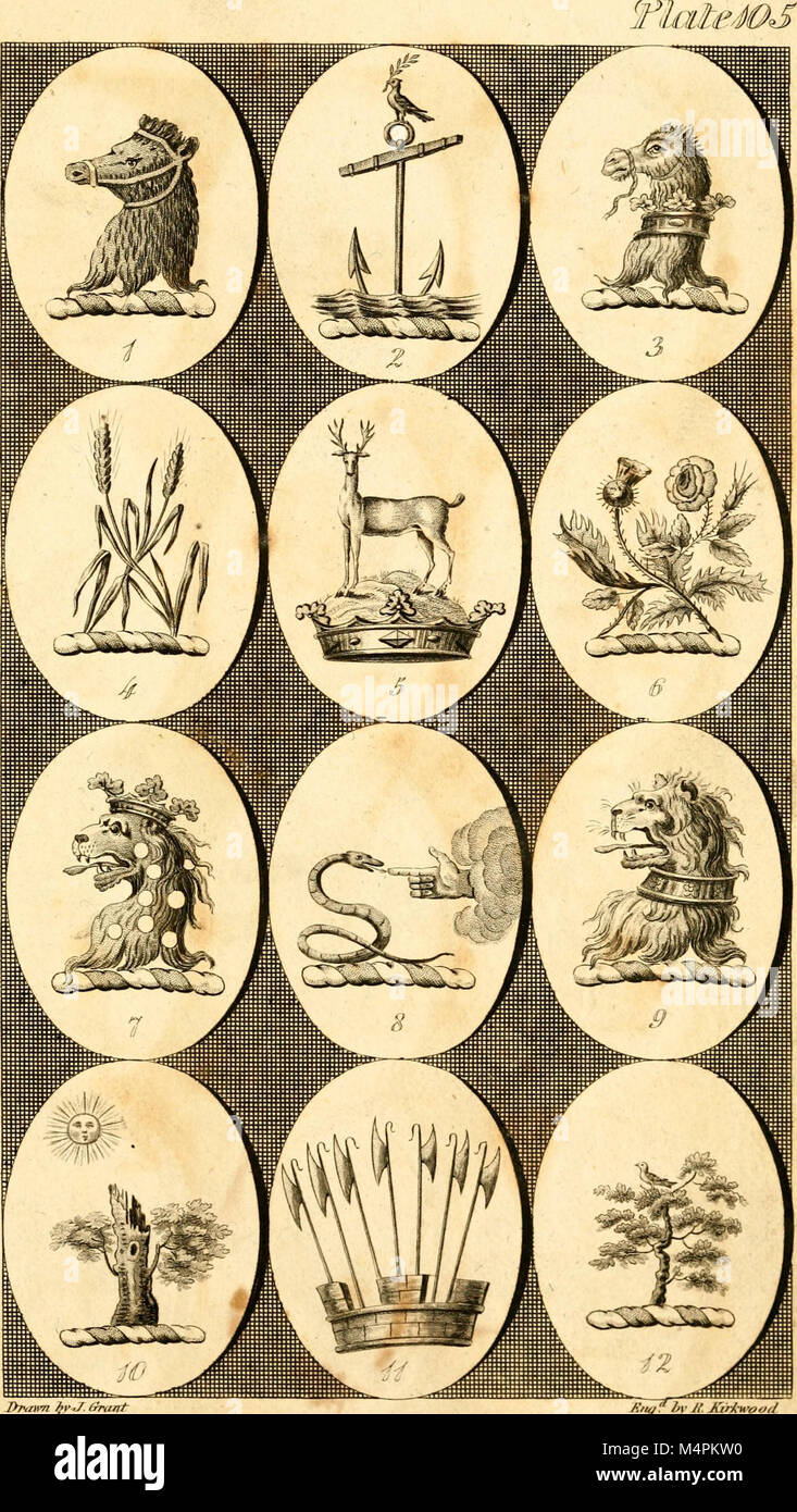 This 1817 work presents the crests and mottos of British and Irish ...