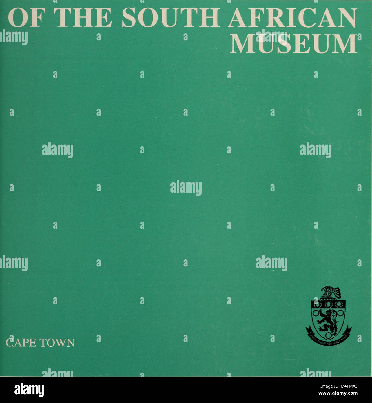 This 2003 publication of the Annals of the South African Museum ...