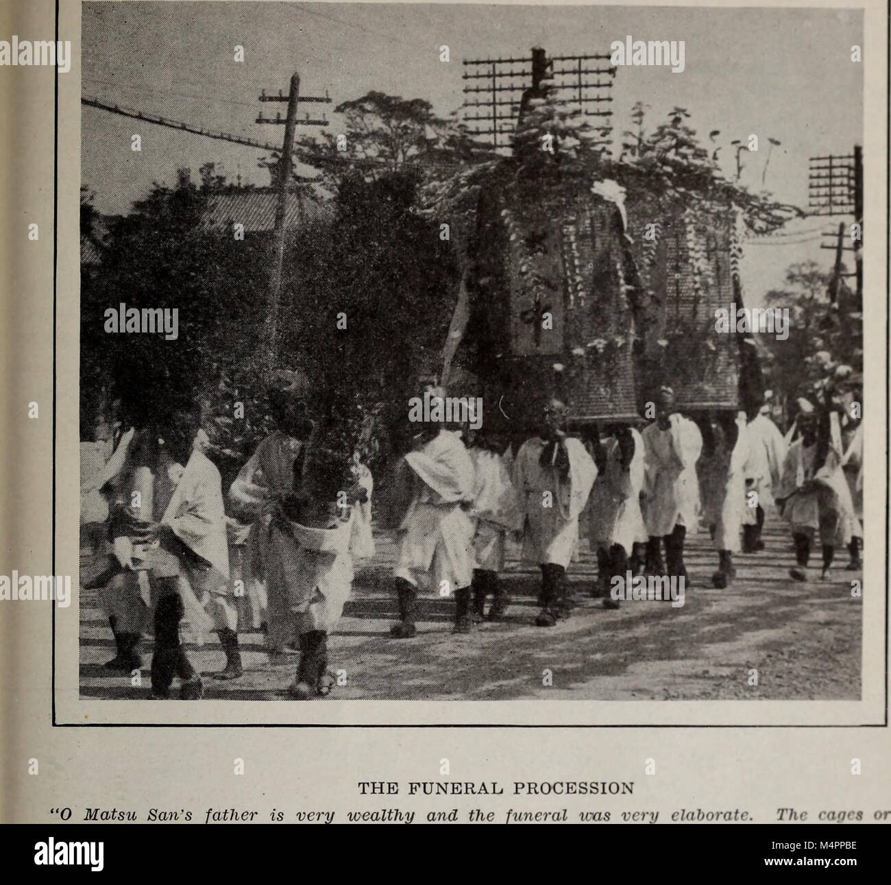Buddhist funeral procession, Japan, 1909 Stock Photo - Alamy