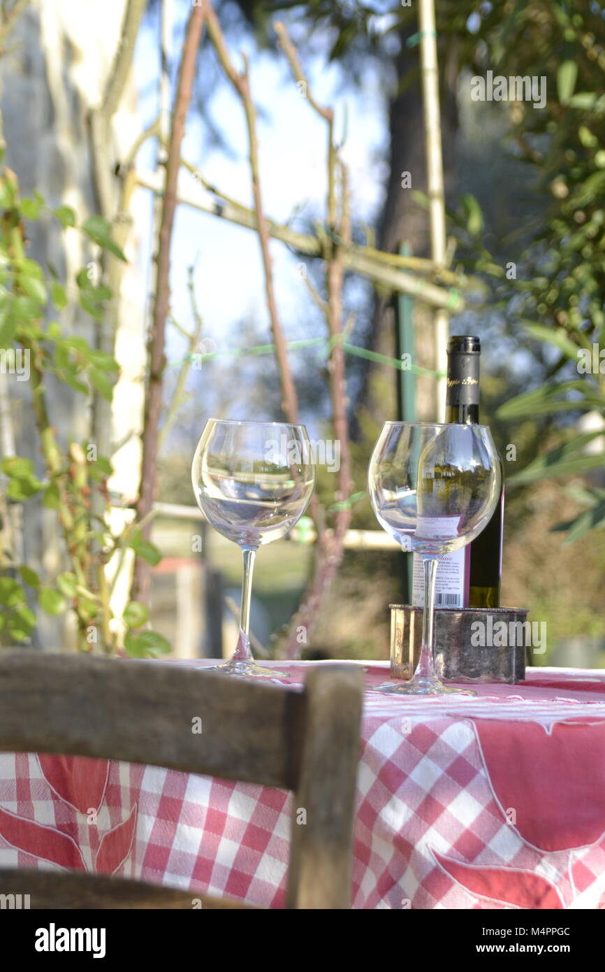 Wine in the countryside Stock Photo - Alamy
