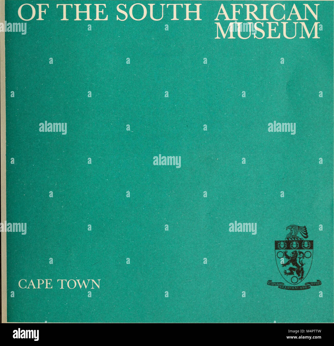 *Annals of the South African Museum* (1974) is a scientific journal ...