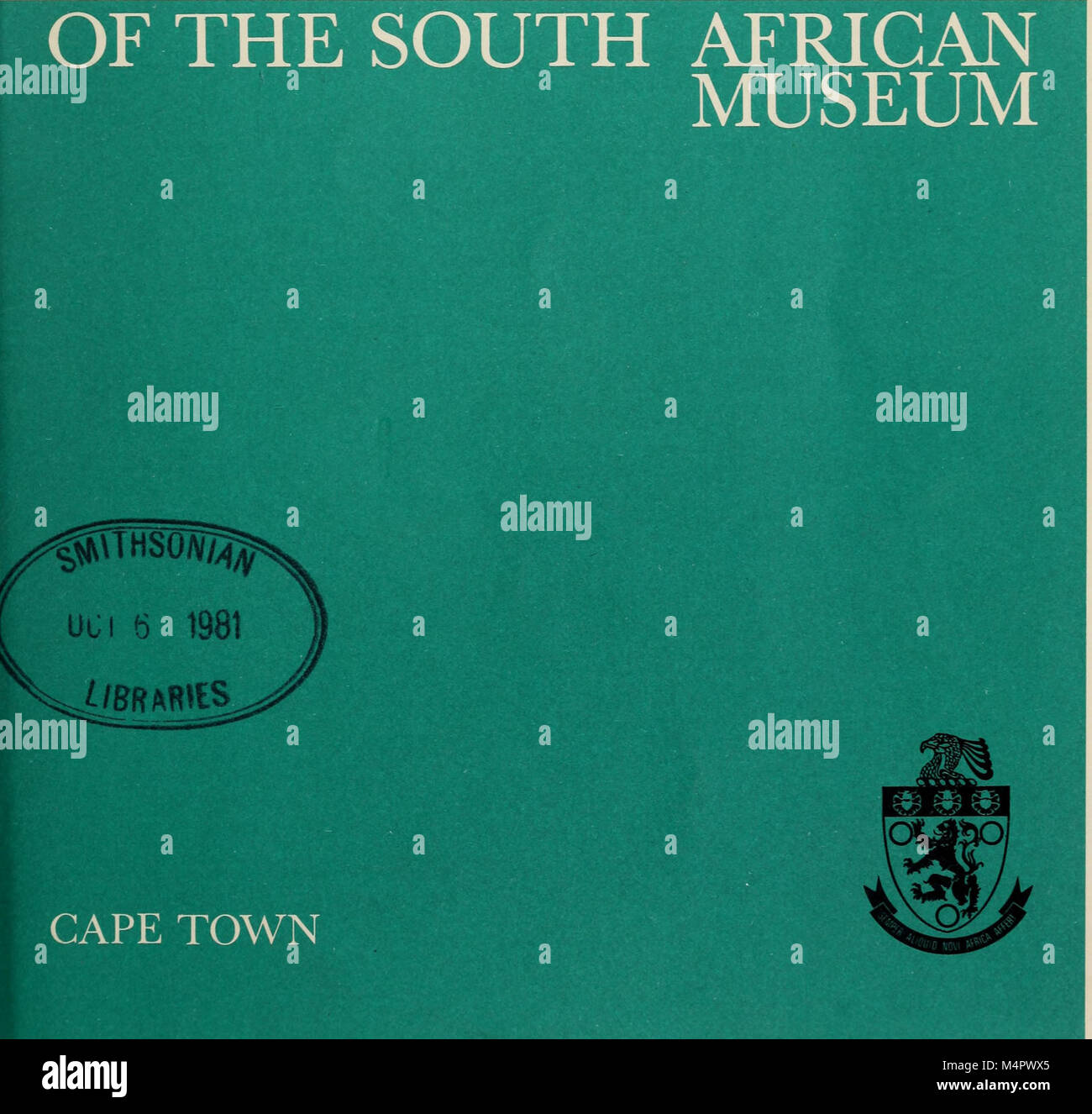 *Annals of the South African Museum* (1981) is a scientific journal ...