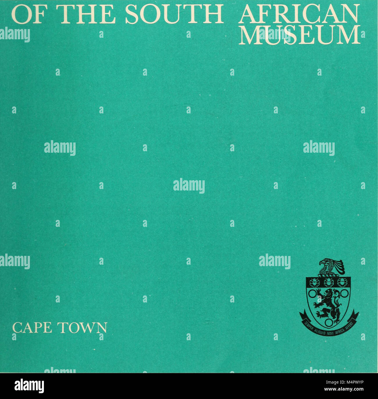 The 'Annals of the South African Museum' (1981) publishes a range of ...