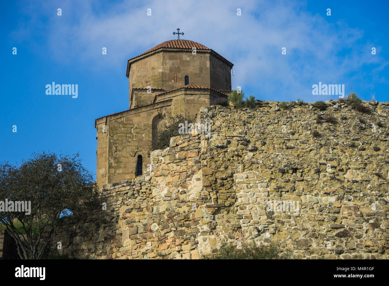 One of the most famous landmark of Georgia - Jvari monastery close to ...
