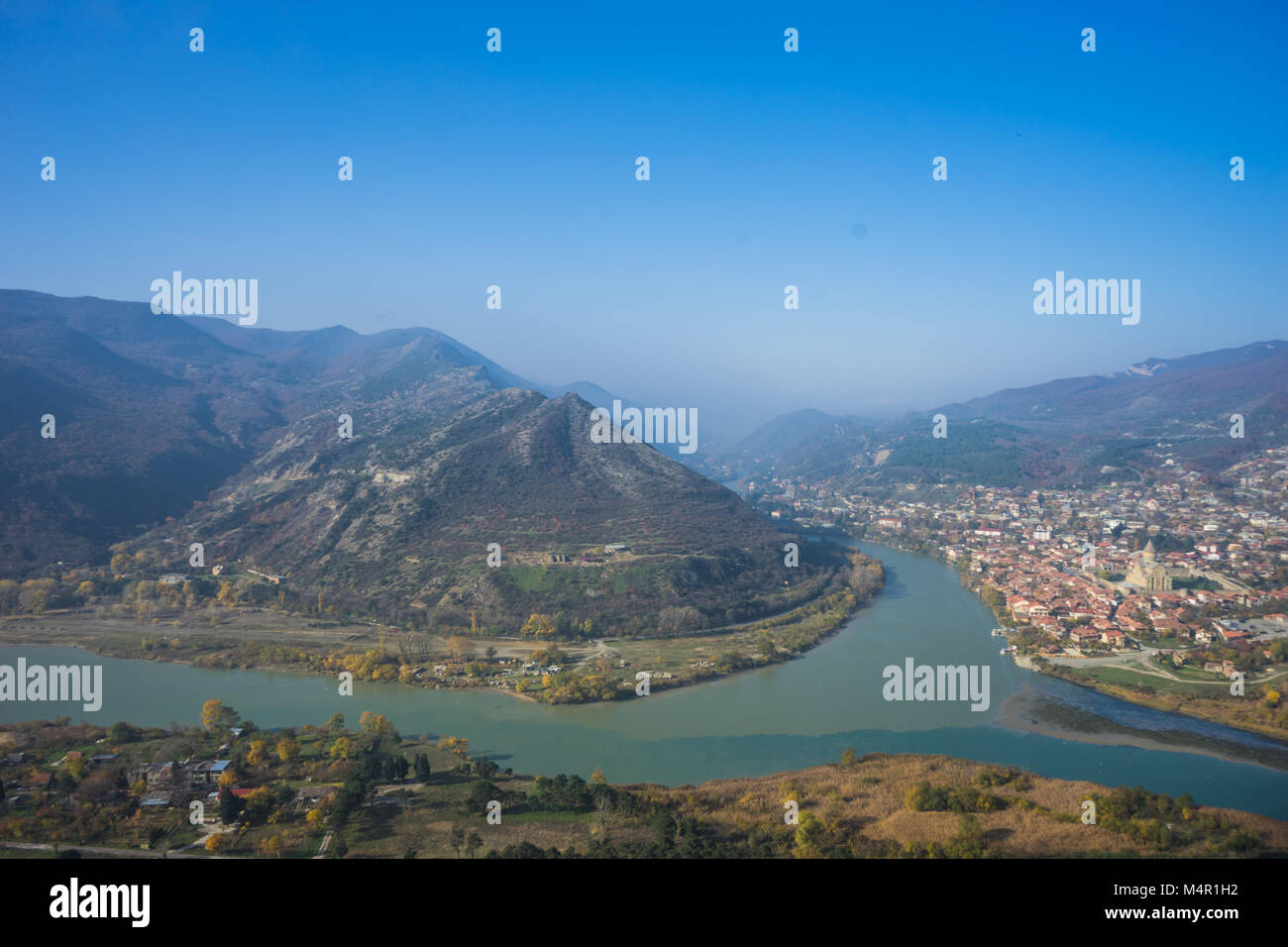 One the most famouse place in Georgia - top view from Jvari monastery ...