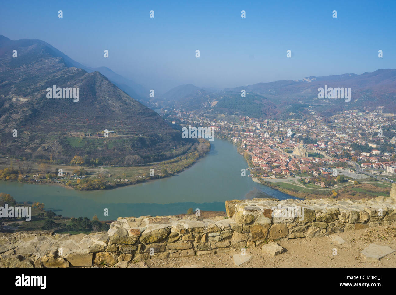 One the most famouse place in Georgia - top view from Jvari monastery ...