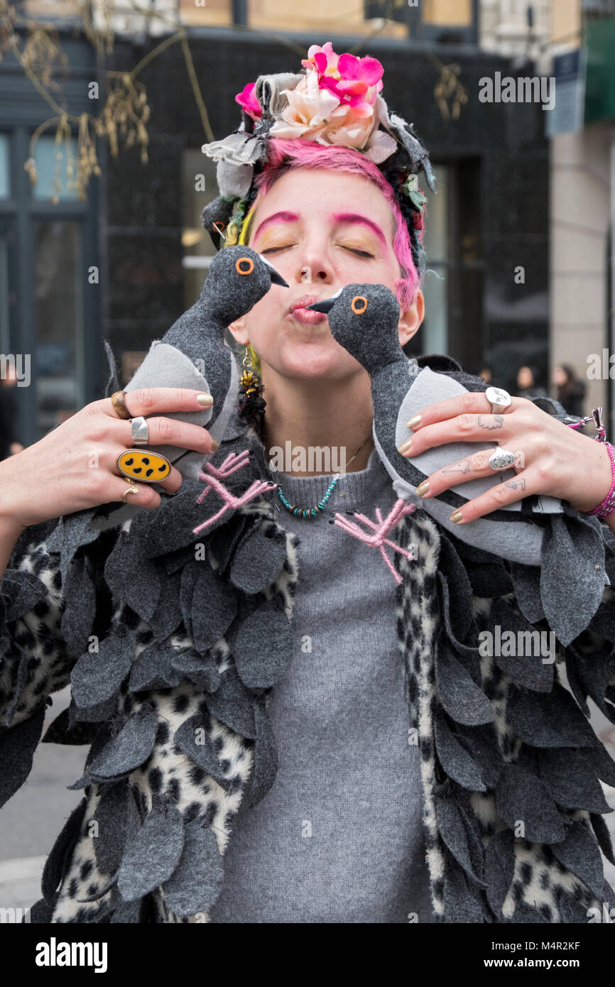 Posed portrait of a young lady who sells realistic looking stuffed ...