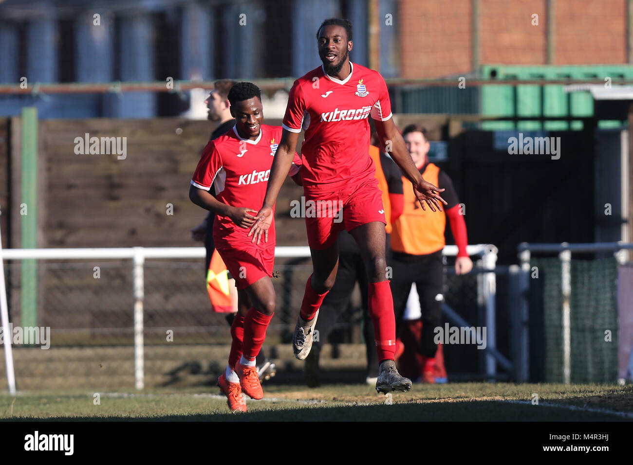 Brian Moses of Redbridge scores the first goal for his team and ...