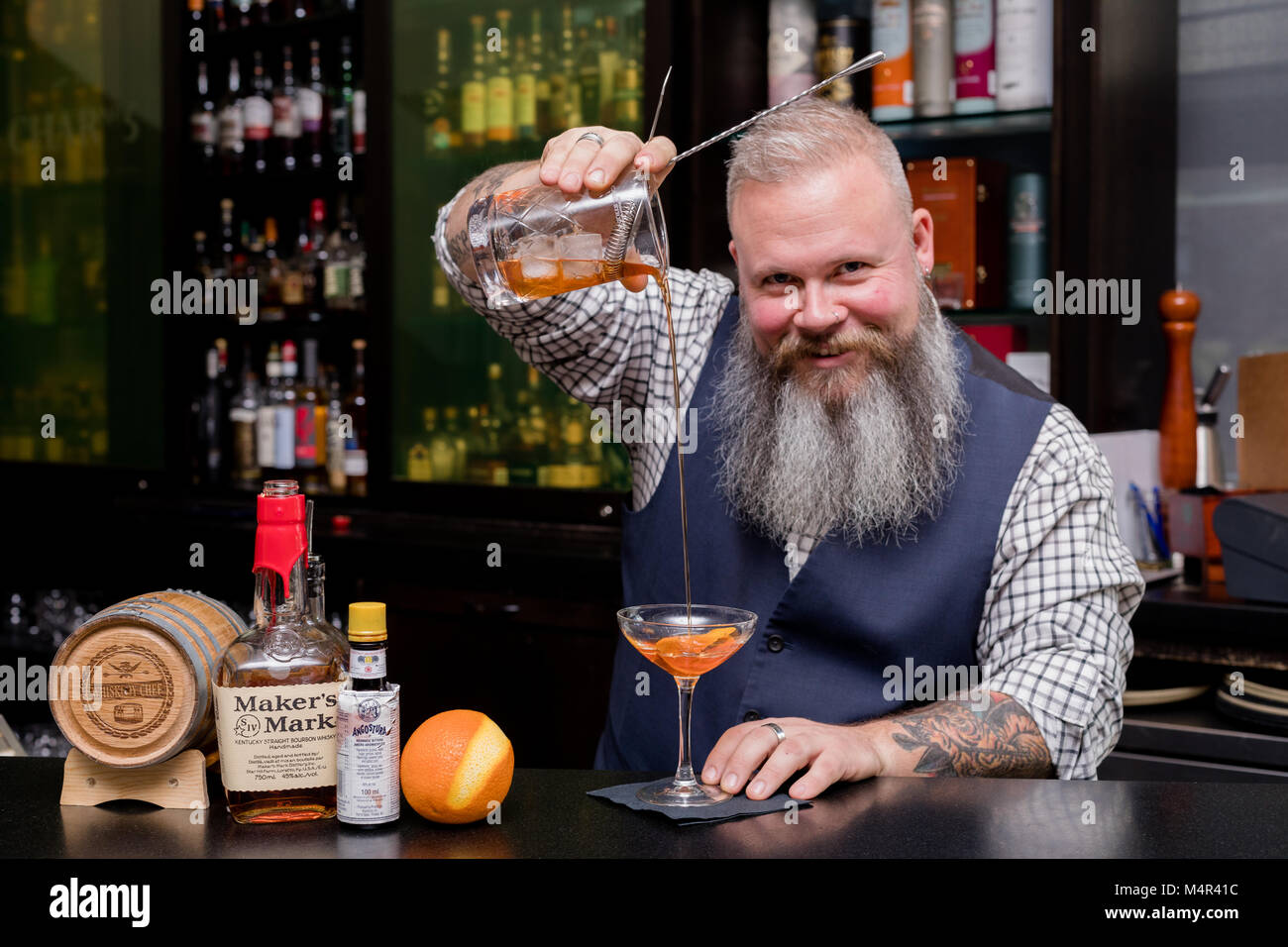 Old man drinking whisky hi-res stock photography and images - Alamy