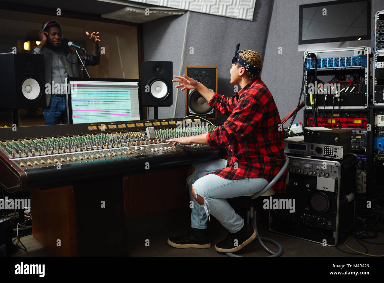 Professional sound recording studio equalizer hi-res stock photography ...