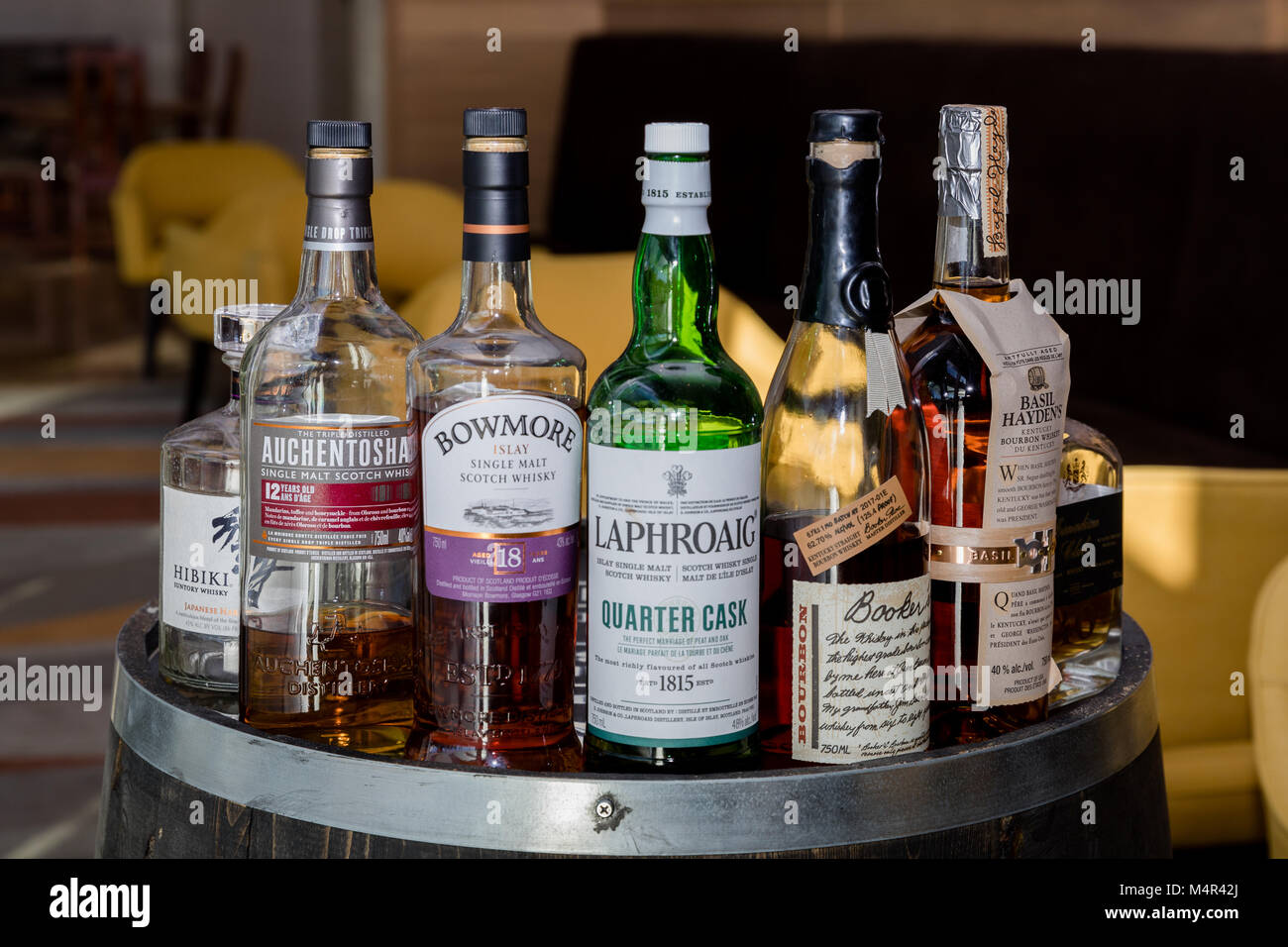 NOVEMBER 28, 2017 - TORONTO, CANADA: VARIOUS BOTTLES OF BOOZE ON ...