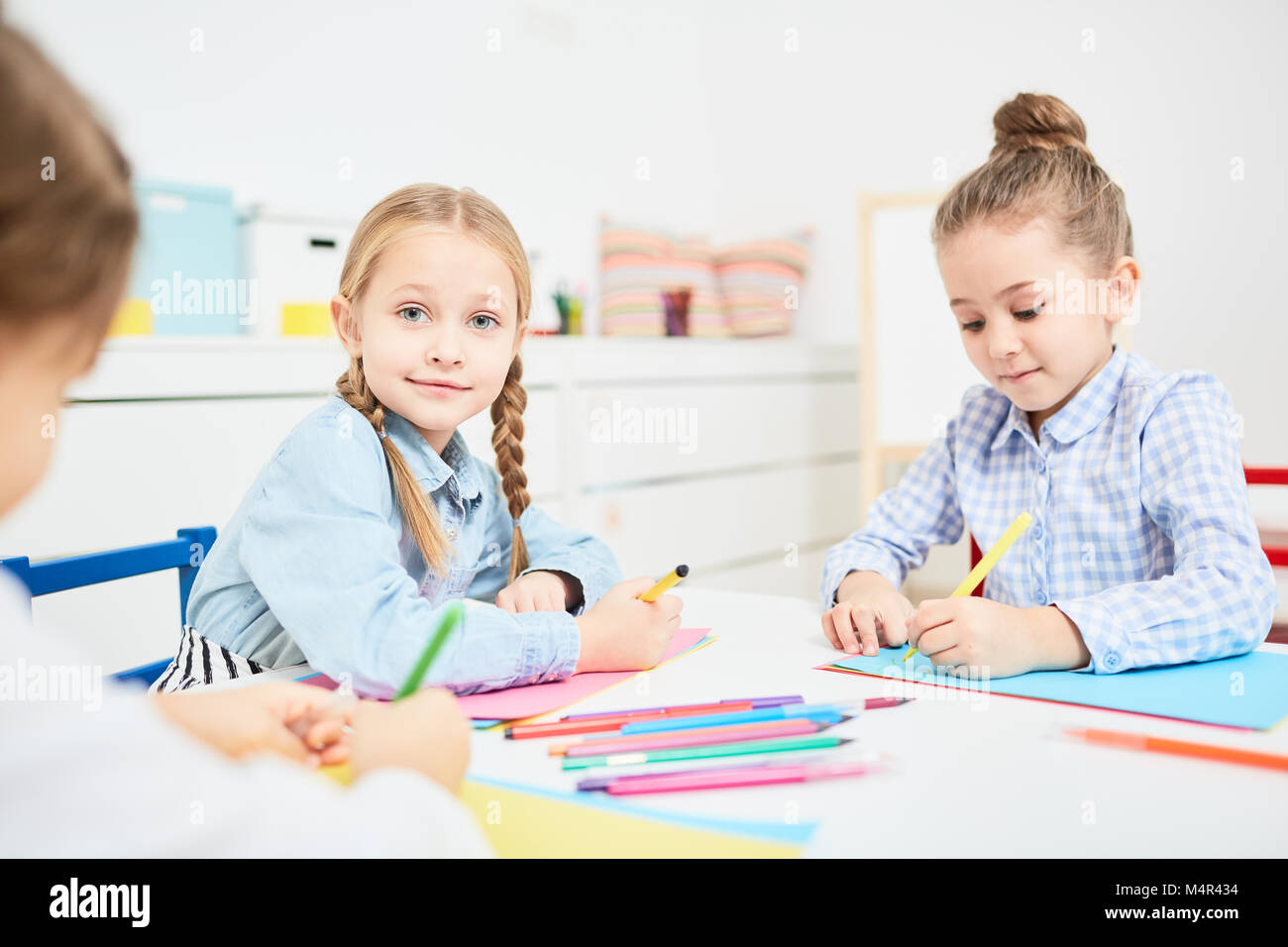 Lesson of drawing Stock Photo - Alamy