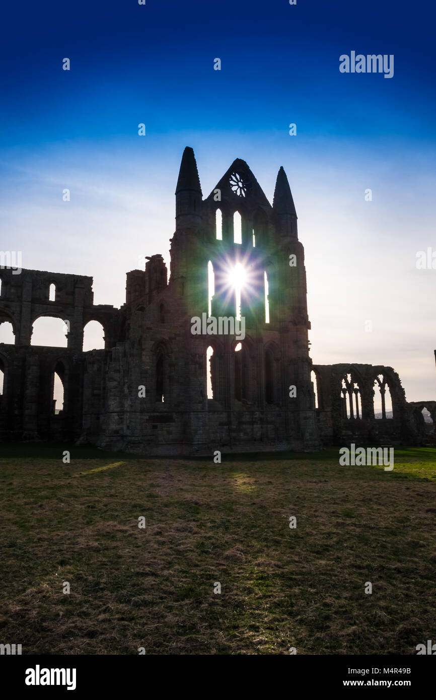 Whitby abbey silhouette hi-res stock photography and images - Alamy