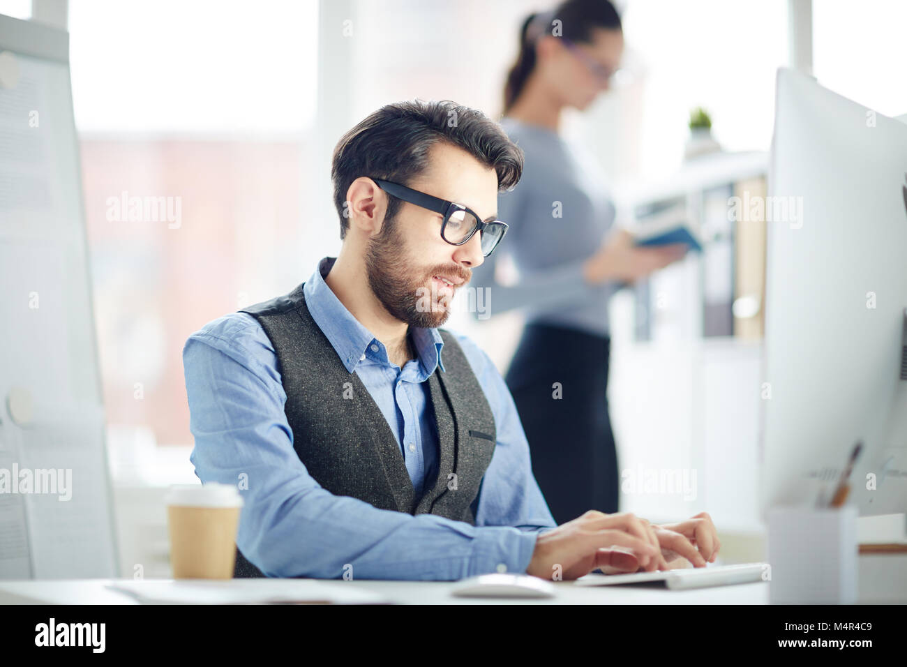 Businessman at work Stock Photo - Alamy