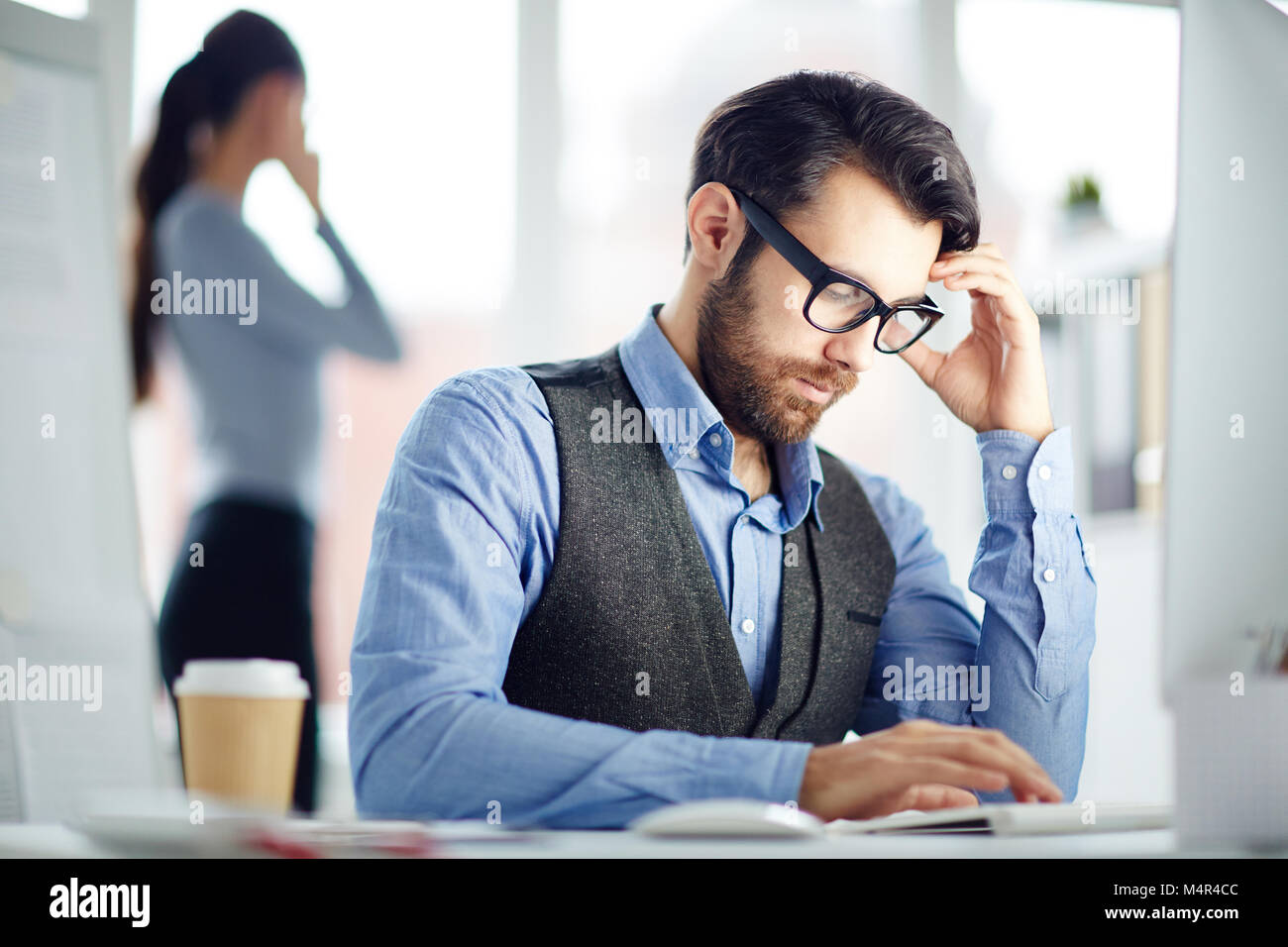 Concentration on work Stock Photo - Alamy