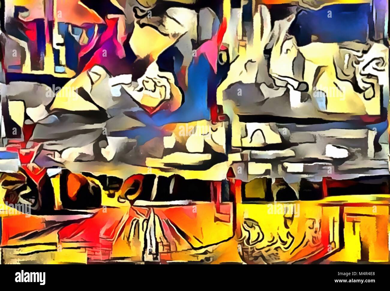 Abstract illustration in style of avant-garde Stock Photo - Alamy