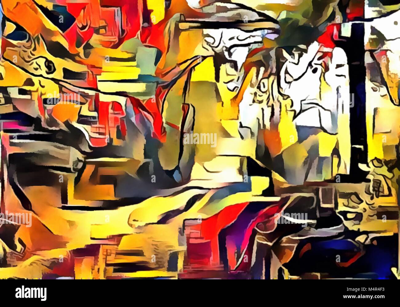 Abstract illustration in style of avant-garde Stock Photo - Alamy