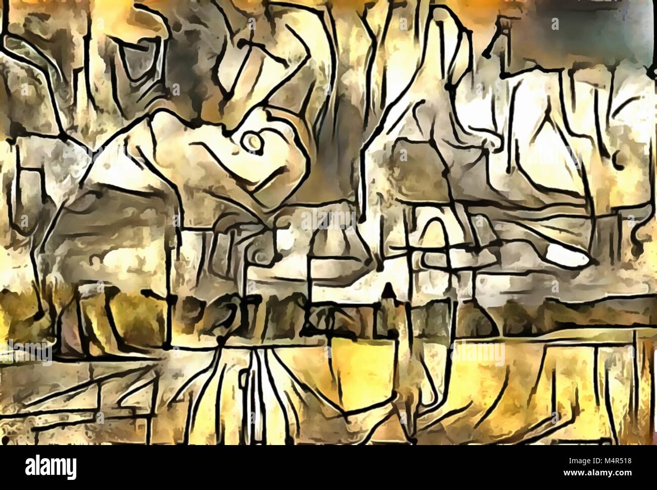 Abstract illustration in style of avant-garde Stock Photo - Alamy