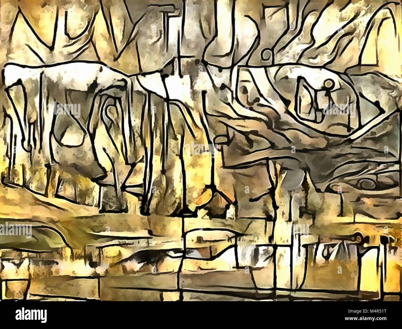 Abstract illustration in style of avant-garde Stock Photo - Alamy