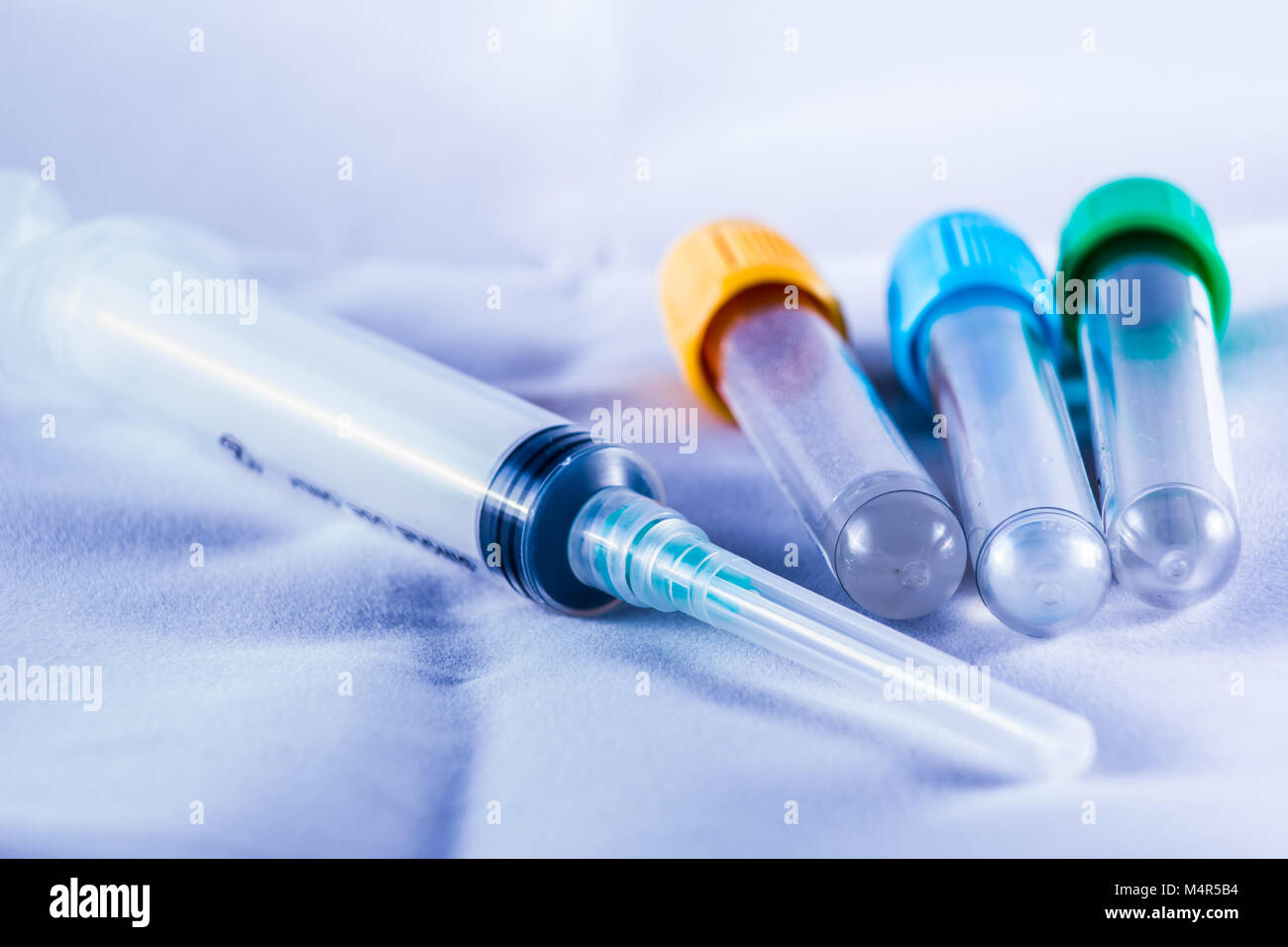 diagnosis, syringe, blood tests and nursing care Stock Photo - Alamy
