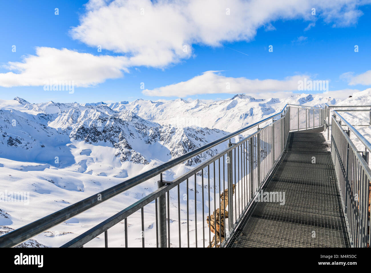 Viewpoint platform in Hochgurgl-Obergurgl ski area, Tirol, Austria ...