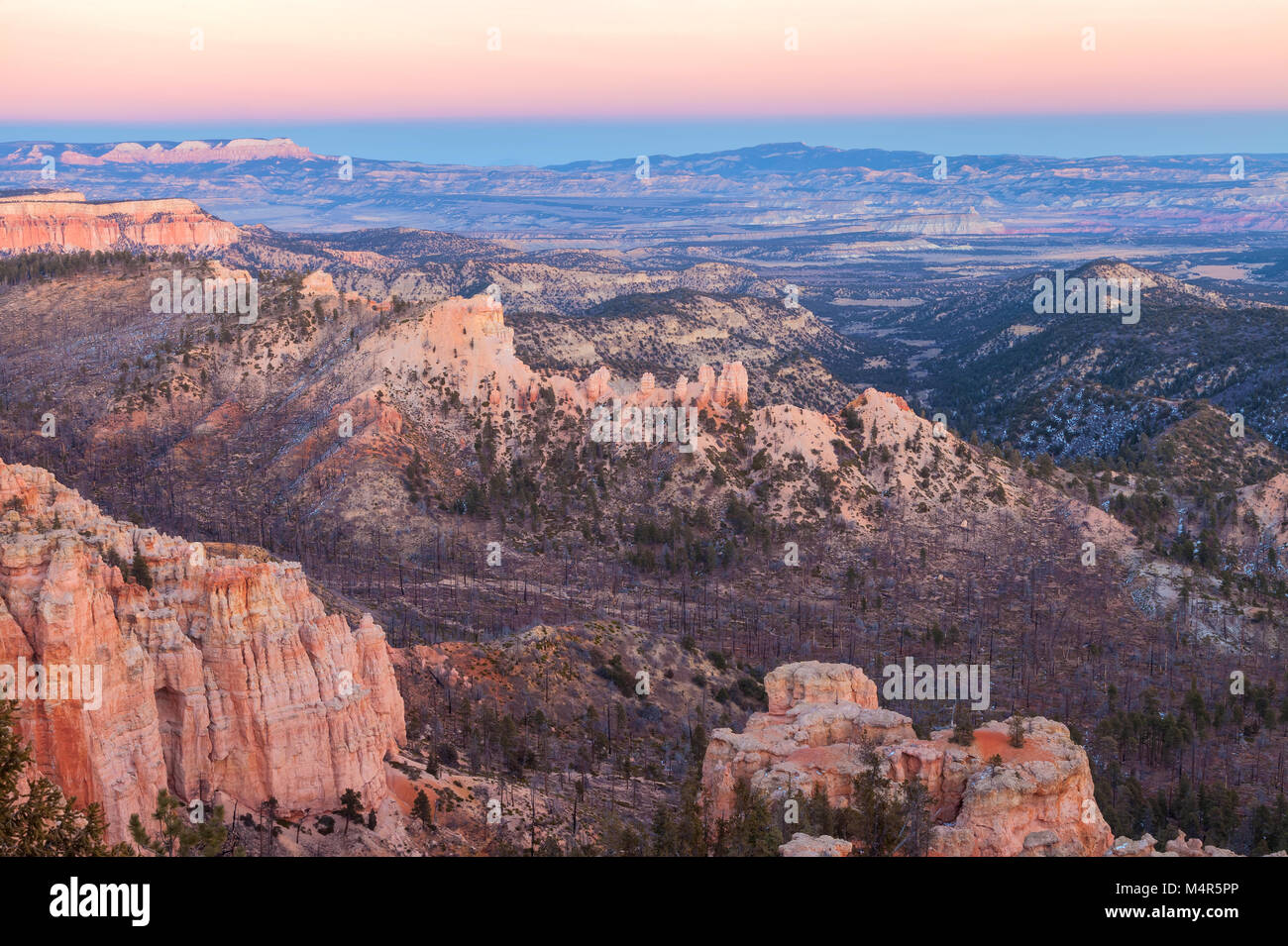 The far view of the Utah landscape seen from the Bryce Canyon National ...