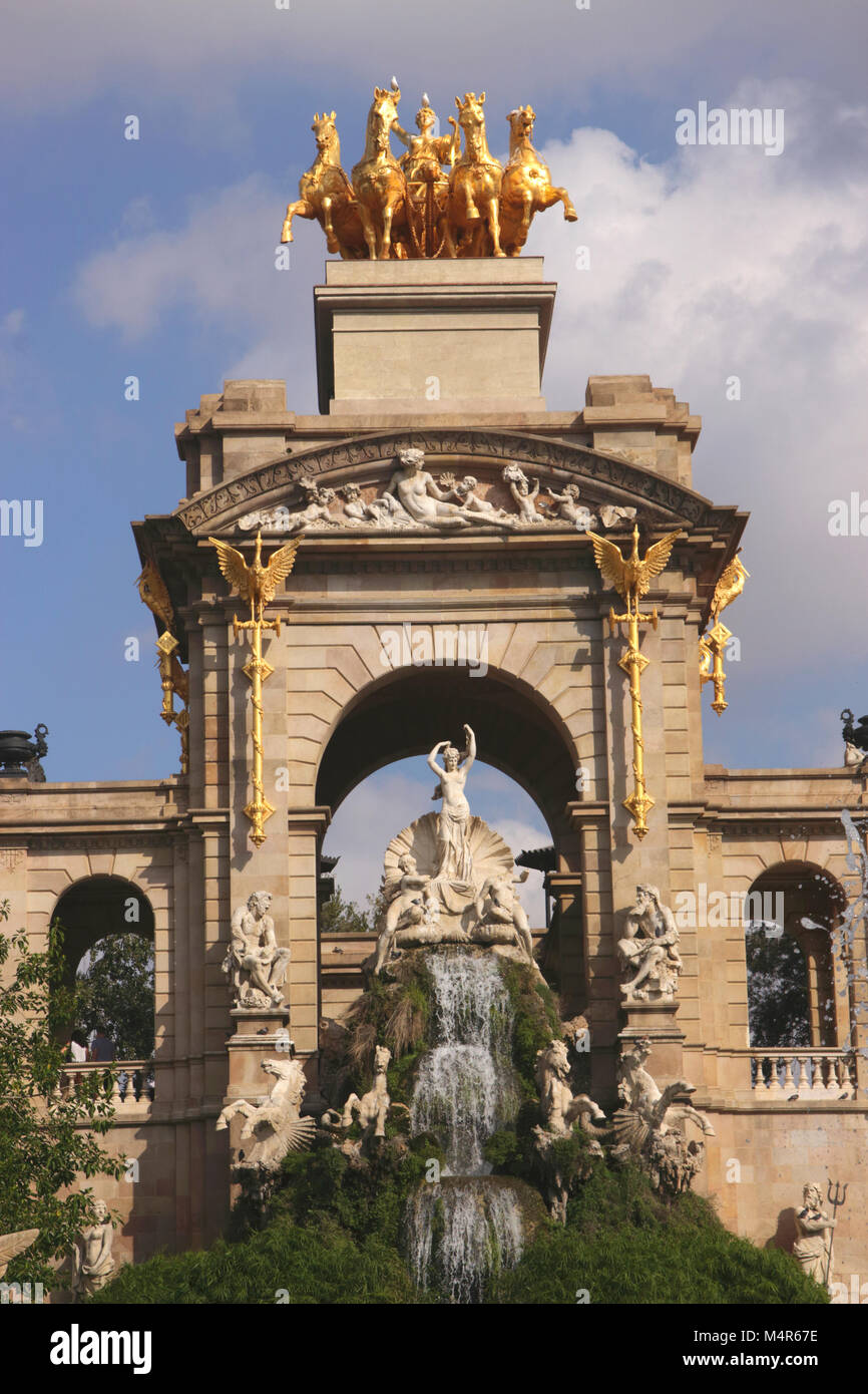 Cascada Monumental at Parc de la Ciutadella Barcelona Spain Stock Photo ...
