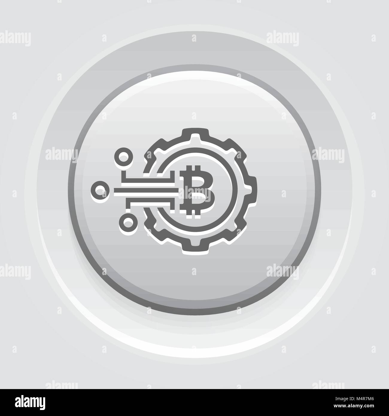 Crypto Technology Icon. Modern computer network technology sign ...