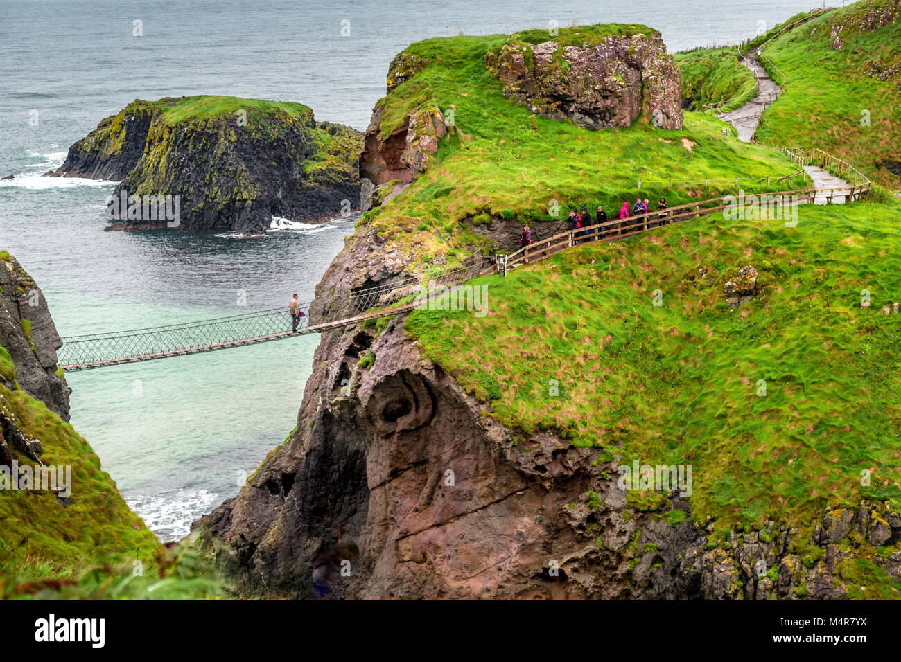 Carrick a rede rope bridge is a famous rope bridge near Ballintoy in ...