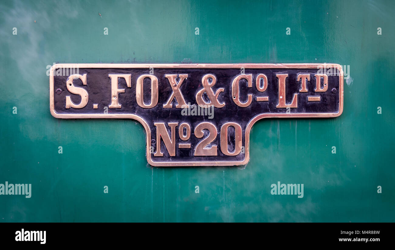 Steam Engine Sign, Peak Rail, Matlock, Derbyshire, UK Stock Photo - Alamy