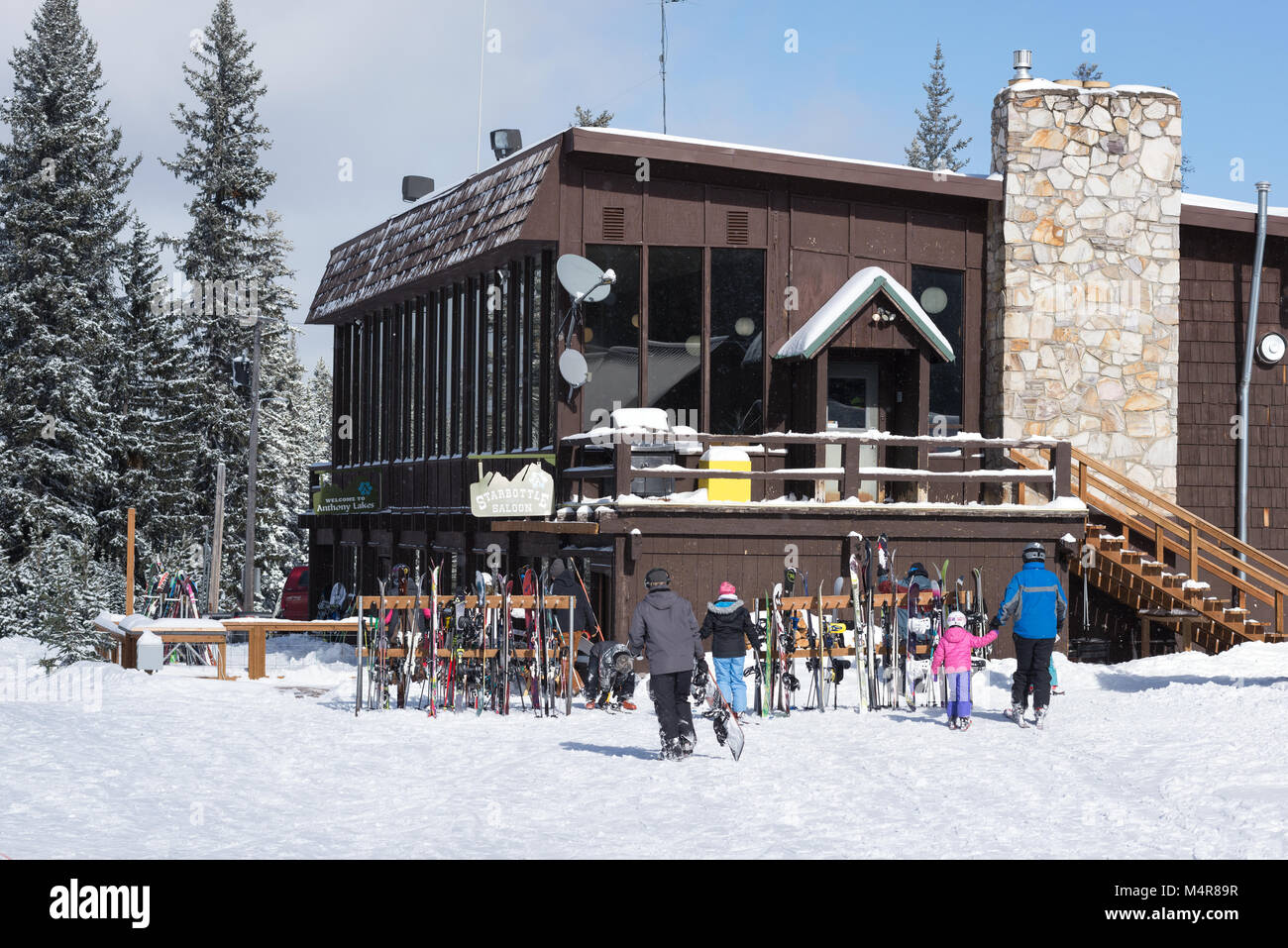 Ski lodge at Anthony Lakes Mountain Resort in Northeast Oregon Stock ...