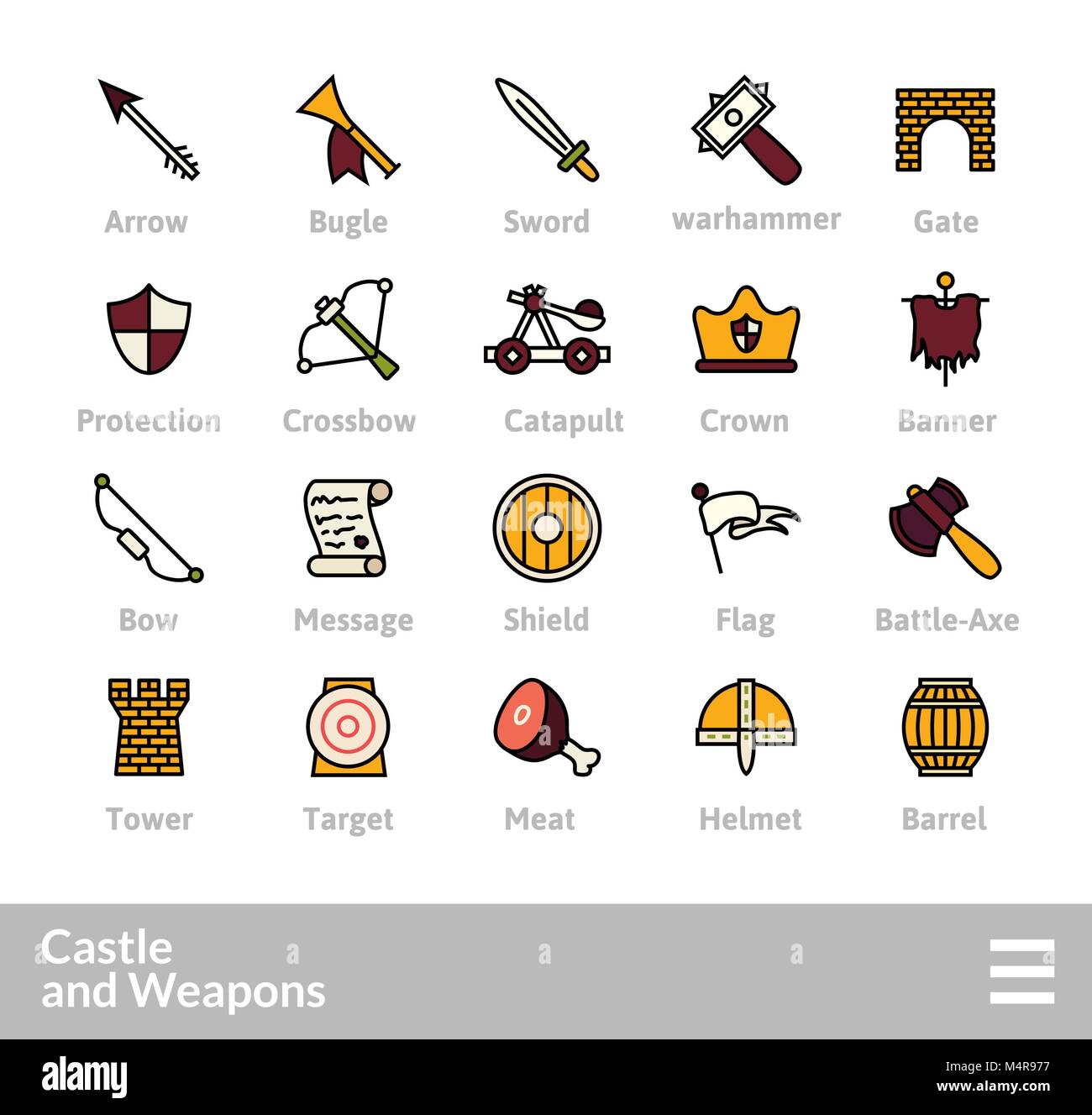 Outline icons thin flat design, modern line stroke style Stock Vector ...